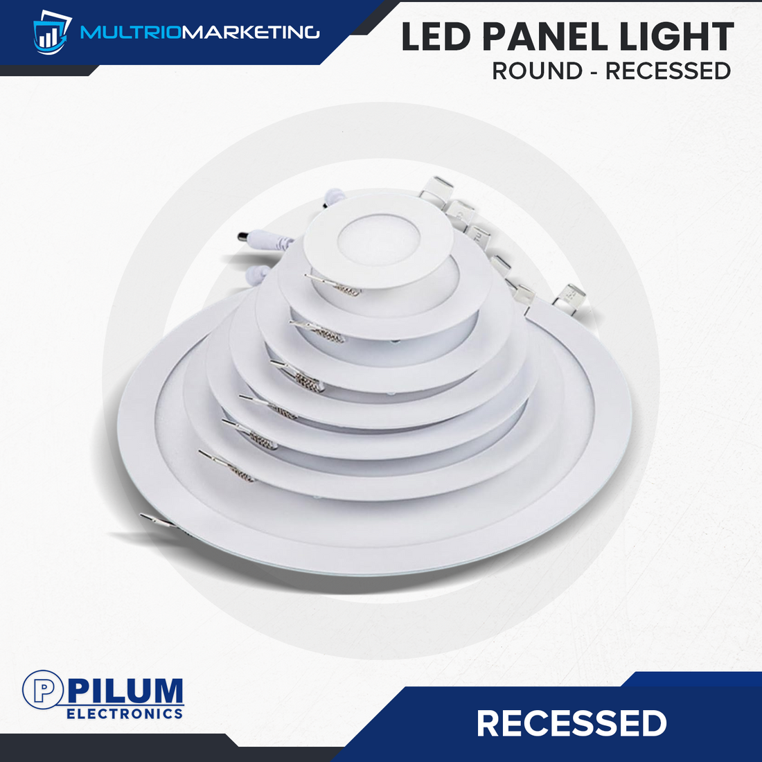 LED Panel Light - Recessed - Round – MULTRIO MARKETING