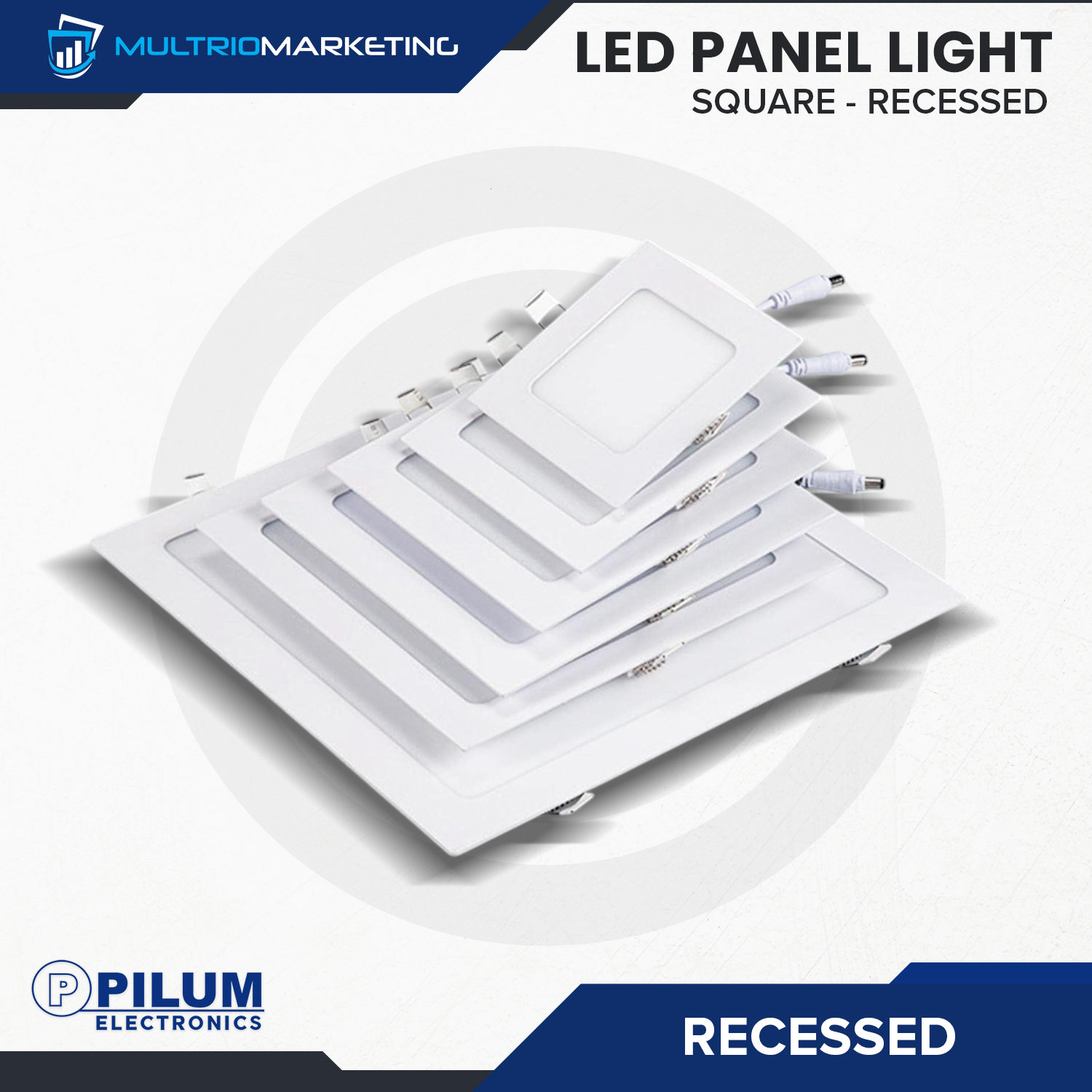 LED Panel Light - Recessed - Square – MULTRIO MARKETING
