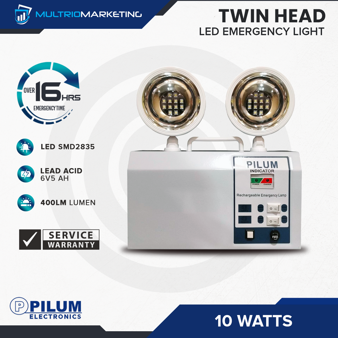 LED Emergency Light - 10W PILUM – MULTRIO MARKETING